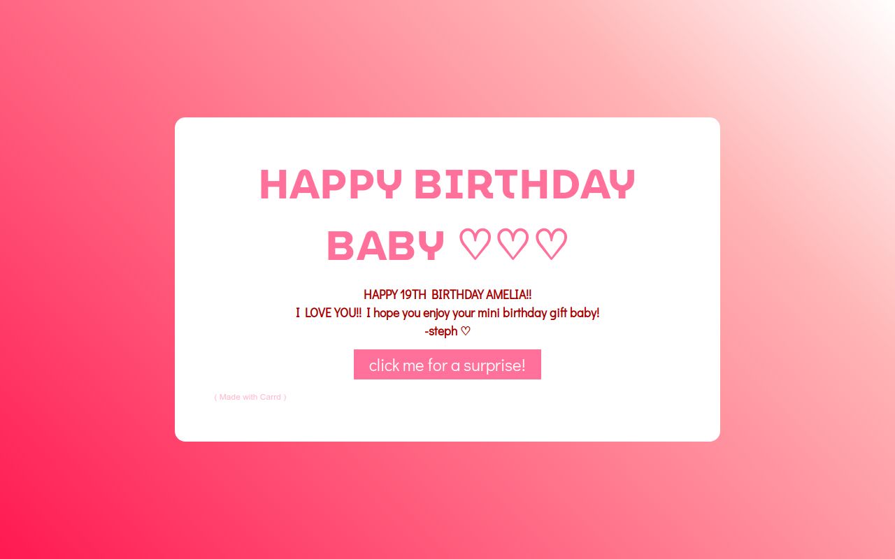 for my birthday girl